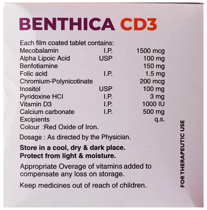 Buy Benthica CD3 Tablet Online | Classic Derma – Classic Derma-UAE