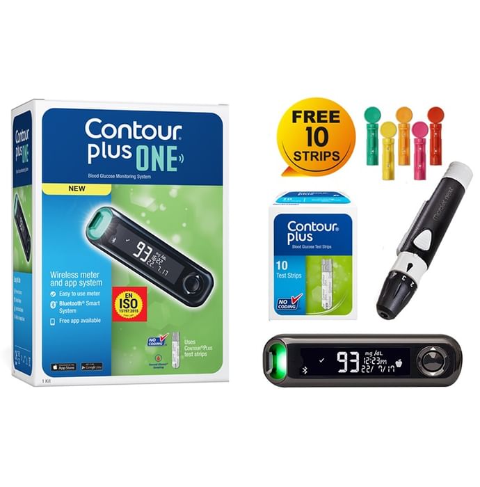 Buy Contour Plus One Blood Glucose Monitoring System Glucometer with ...