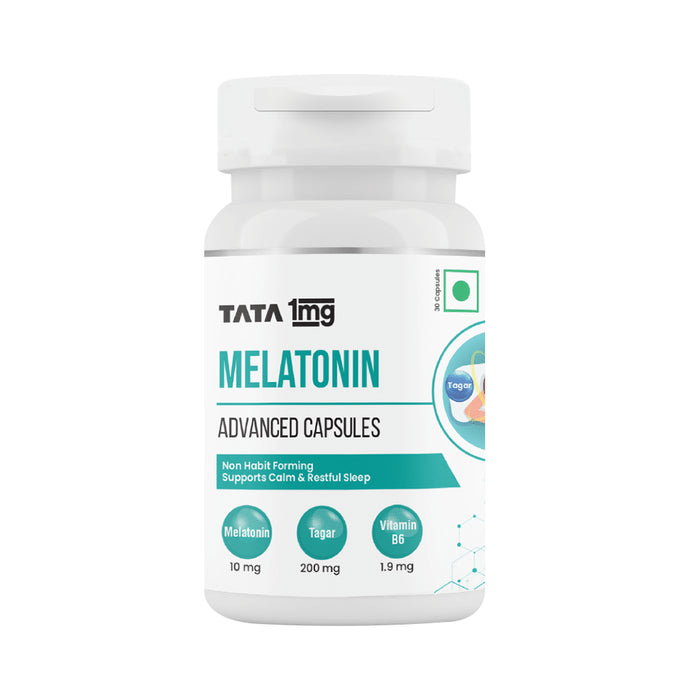 Buy Combo Pack of Tata 1mg Melatonin Advanced Capsule (30) & Probiotics ...