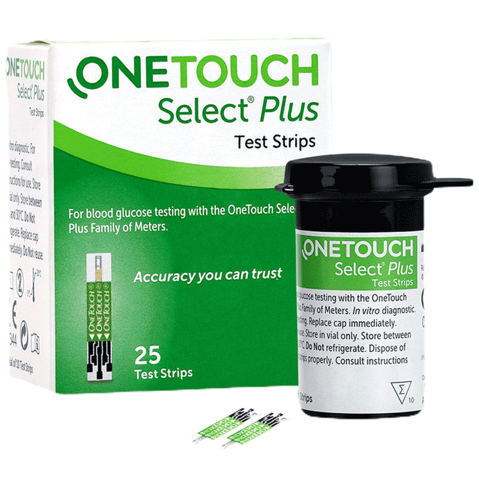 Buy OneTouch Select Plus Test Strip (Only Strips) Test Strip Green ...