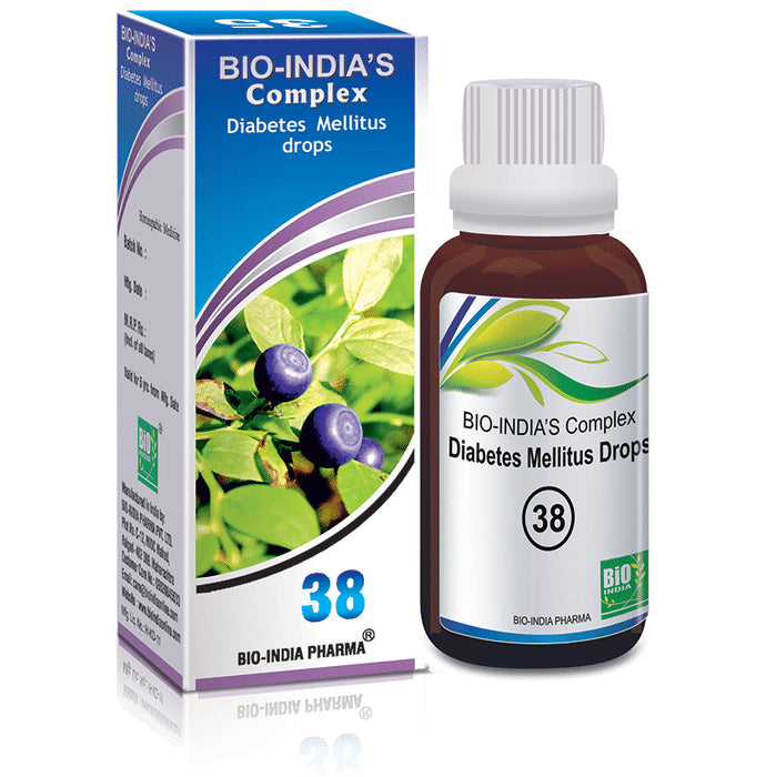 Buy Bio India Complex 38 Diabetes Mellitus Drop Online| Classic Derma ...