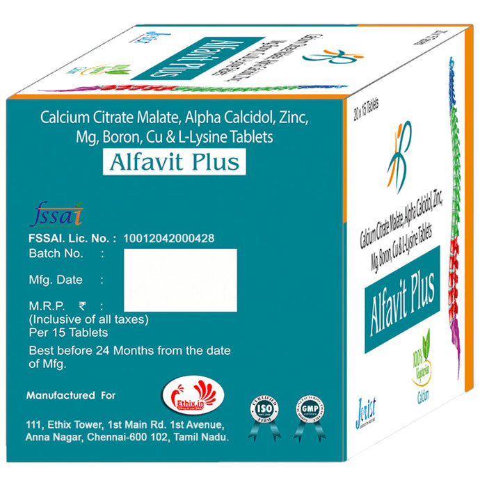 Buy Dr. Ethix's Alfavit Plus Tablet (15 Each ) Online | Classic Derma ...
