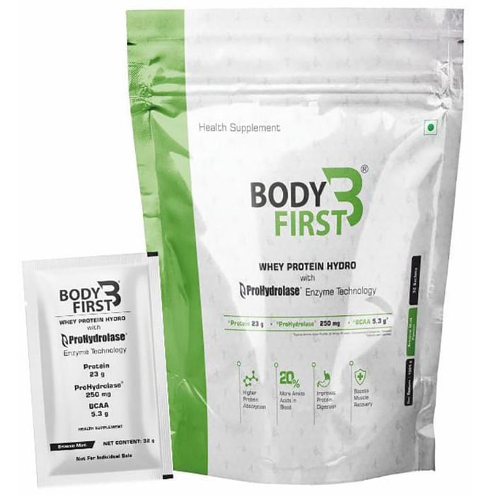 Buy Body First Whey Protein Hydro with Prohydrolase Enzyme Technology ...