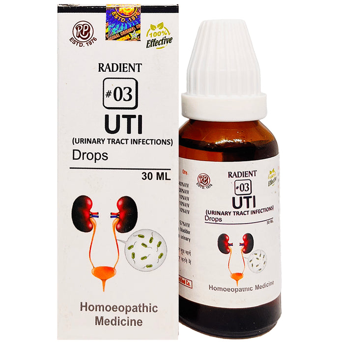 Buy Radient 3 UTI (Urinary Tract Infections) Oral Drops Online| Classic ...