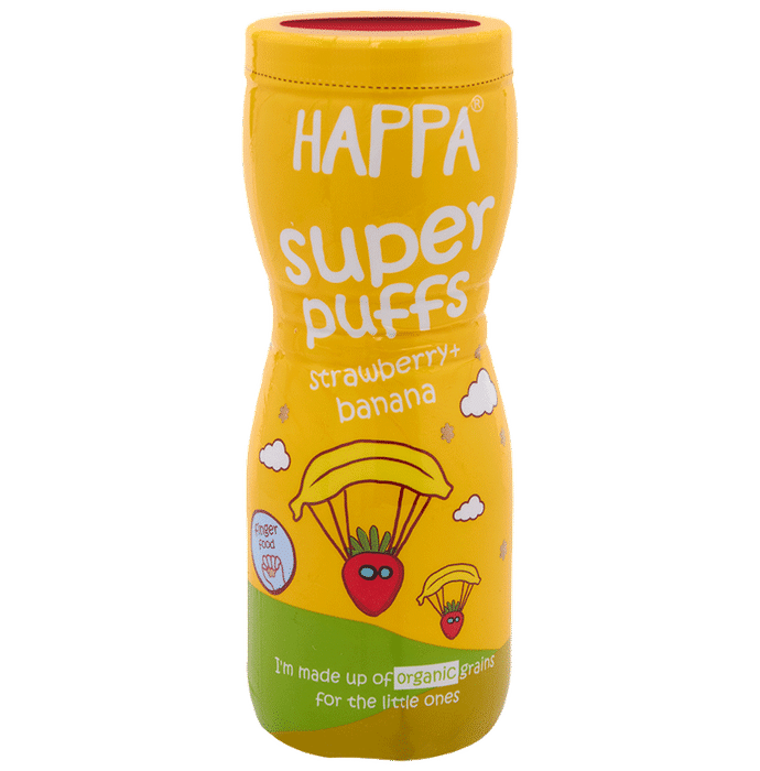 Buy Happa Organic Super Puffs Strawberry + Banana Online | Classic ...