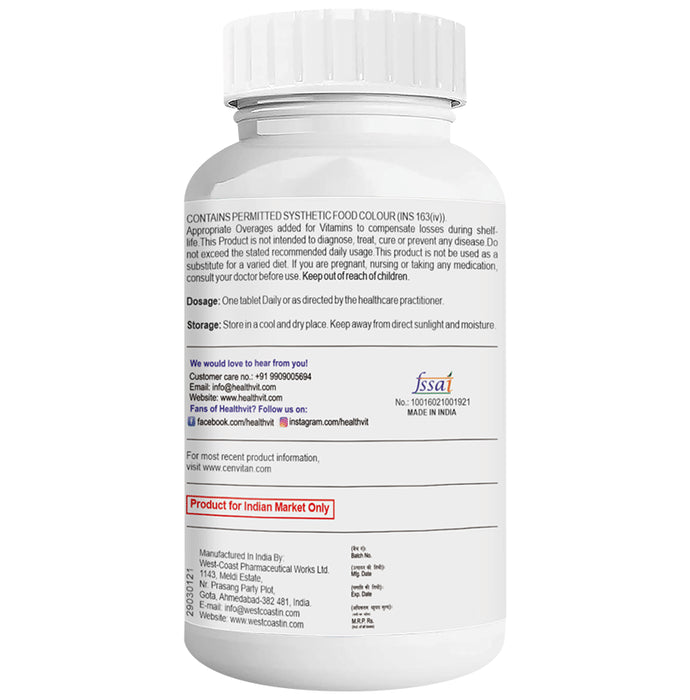 Buy HealthVit Centivan Men 50+ Multivitamin & Multimineral Tablet ...