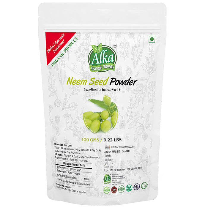 Buy Alka Ayurvedic Pharmacy Neem Seed Powder | Classic Derma – Classic ...