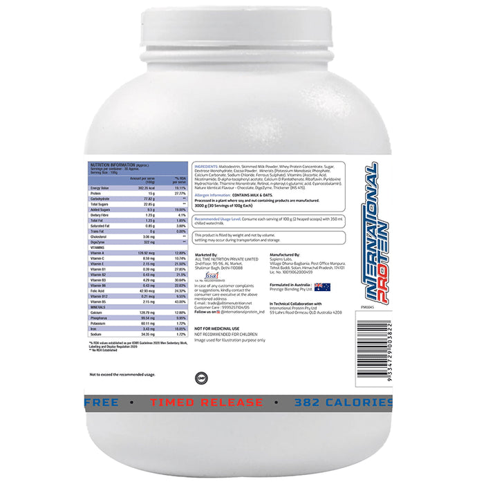 Buy International Protein Heavy Weight Mass Gainer Powder Chocolate ...