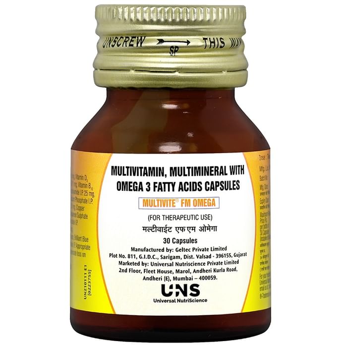 Buy Multivite FM Omega Multivitamin & Multimineral Supplement Capsule ...