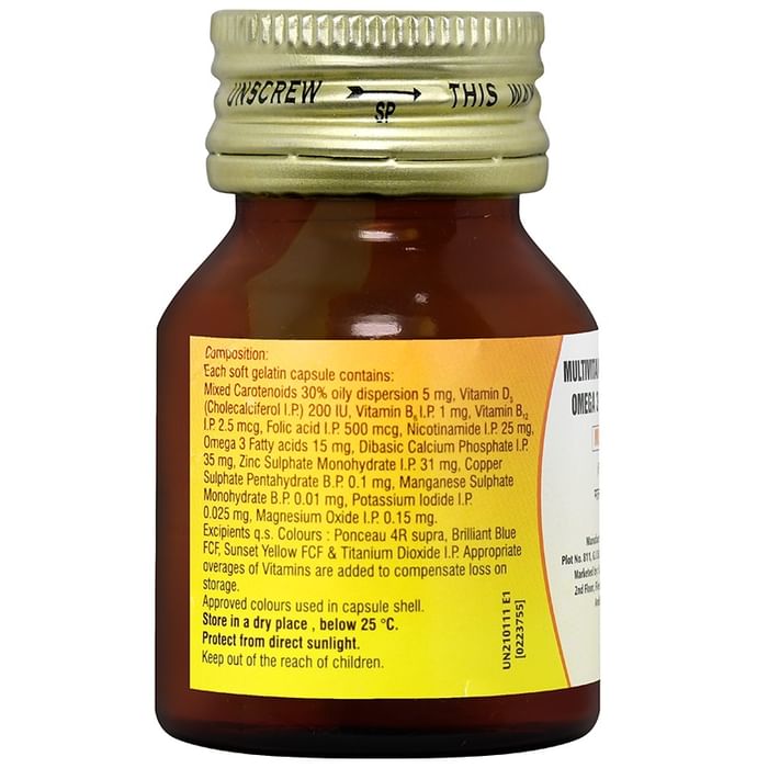 Buy Multivite FM Omega Multivitamin & Multimineral Supplement Capsule ...