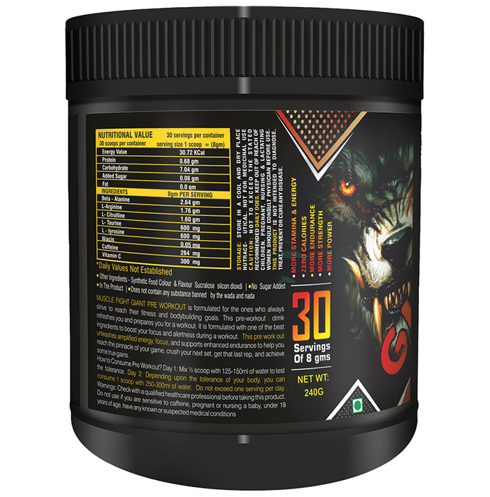 Buy Muscle Fight Giant Pre Workout Watermelon Online | Classic Derma ...