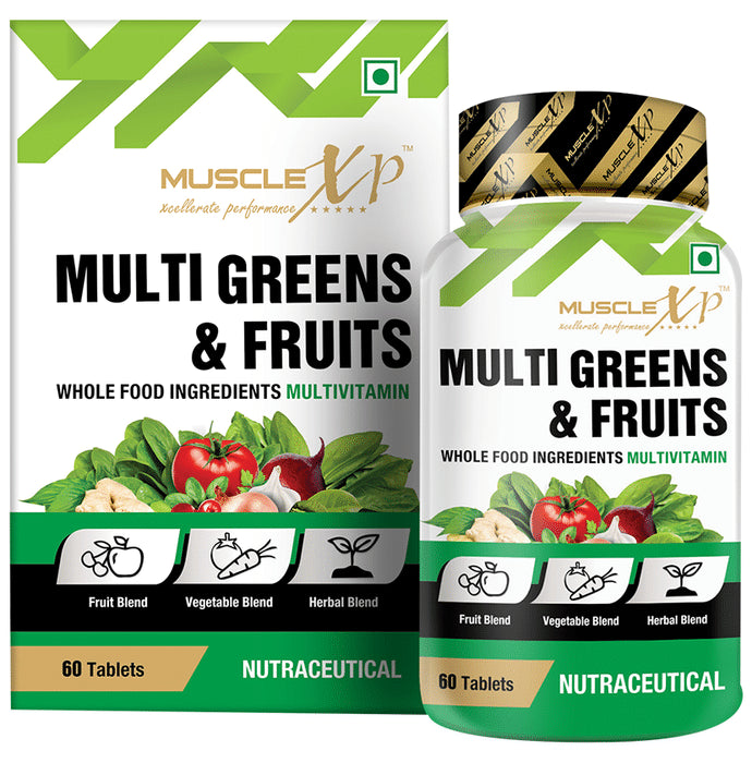 Buy MuscleXP Multi Greens & Fruits Multivitamin Tablet Online | Classic ...