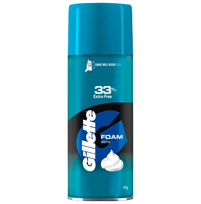Buy Gillette Sensitive Foam 33% Extra Free Online| Classic Derma ...