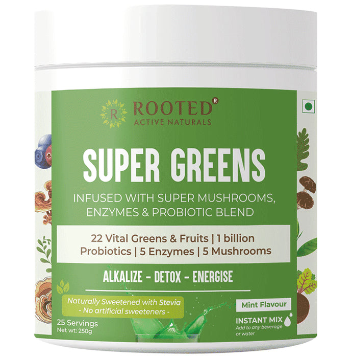 Buy Rooted Active Naturals Super Greens Infused with Super Mushrooms ...