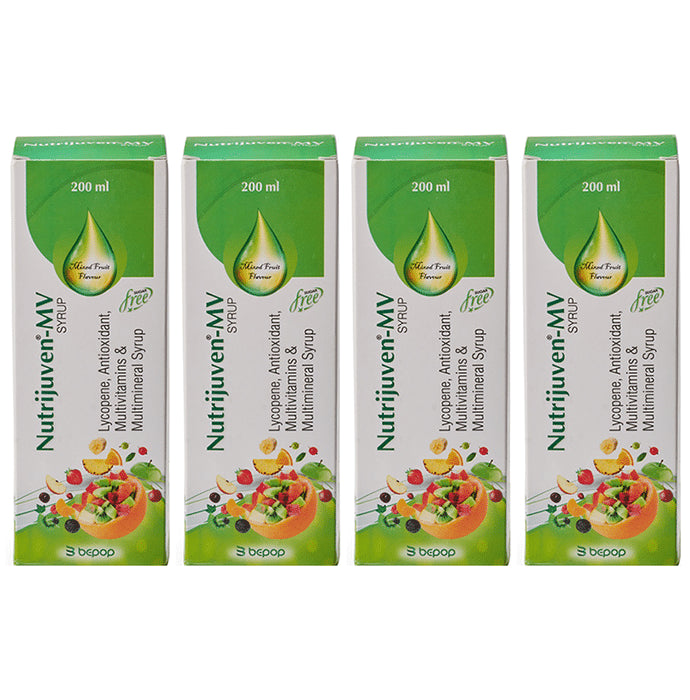 Buy Nutrijuven-MV Syrup (200ml Each) Sugar Free Mix Fruit Online ...