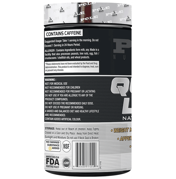 Buy Pole Nutrition Quad Lean Fat Burner Capsule Online | Classic Derma ...