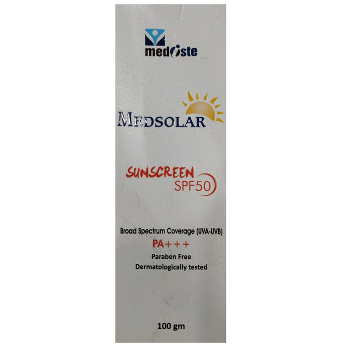 Buy Medsolar Sunscreen SPF 50 PA+++ | UVA/UVB Protection | Paraben-Free ...