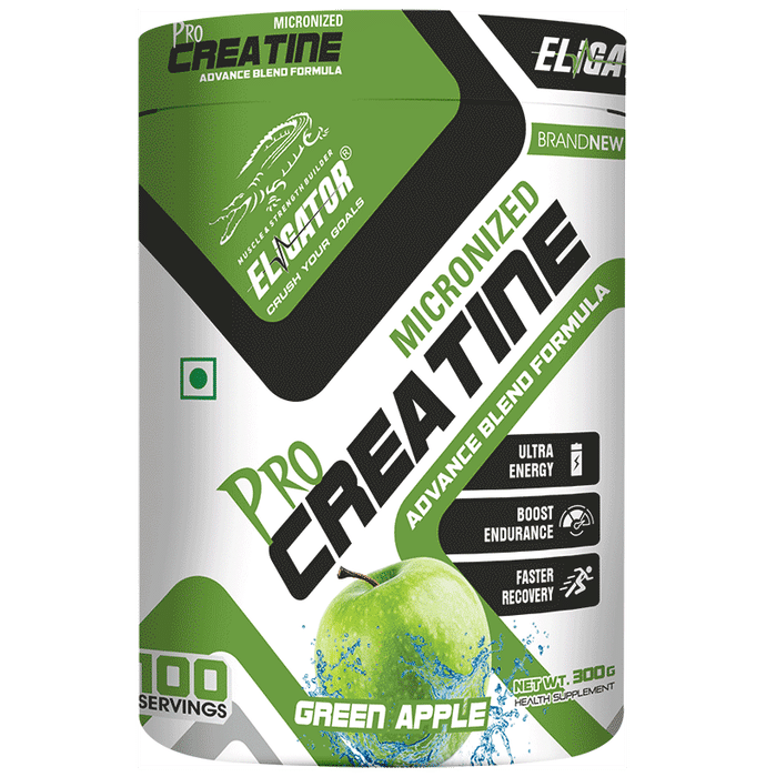 Buy Eligator Pro Micronized Creatine Powder Green Apple | Classic Derma ...