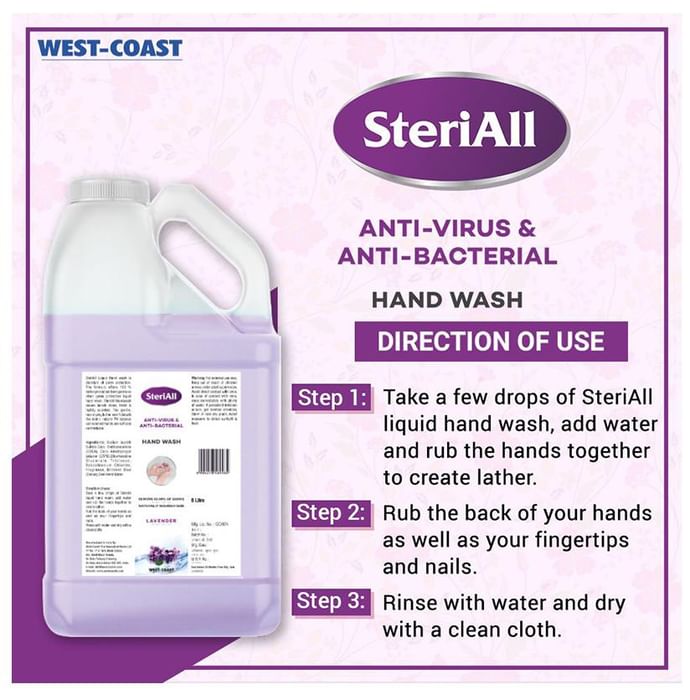 Buy SteriAll Anti-Virus & Anti-Bacterial Hand Wash Lavender Online ...