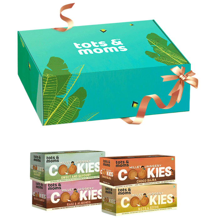 Buy Tots & Moms Millet Jaggery Cookies Gift Box Online | Classic Derma ...