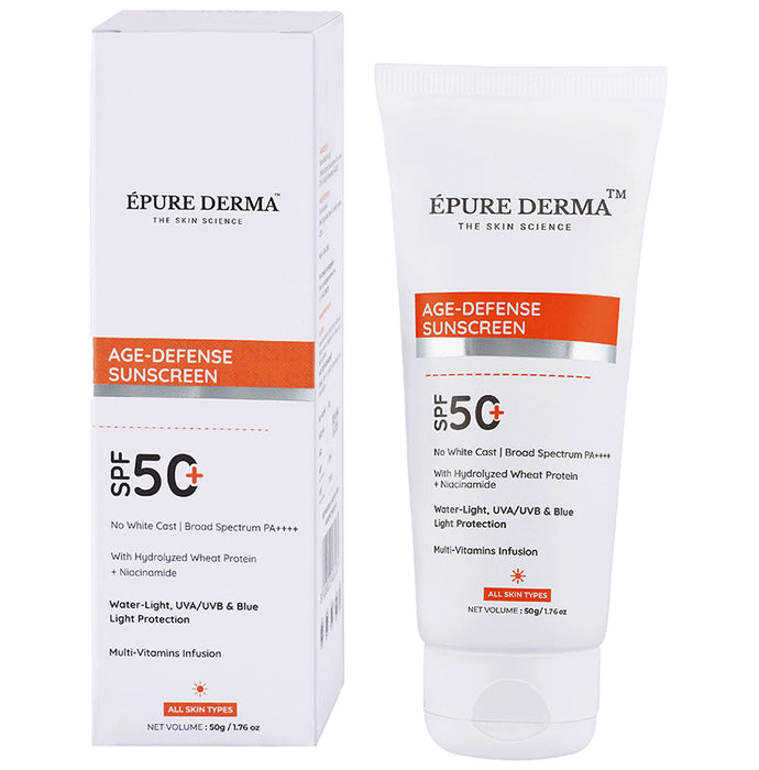 Buy Epure Derma Age-Defense Sunscreen SPF 50+ Online| Classic Derma ...