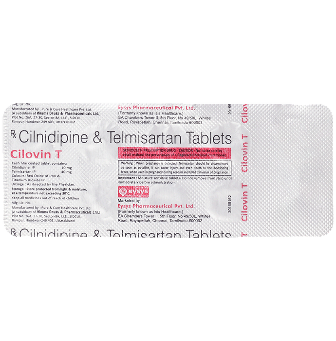 Buy Cilovin T 10mg/40mg Tablet Online | Classic Derma – Classic Derma-UAE