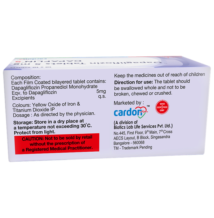 Buy Dapaflin 5mg Tablet Online | Classic Derma – Classic Derma-UAE