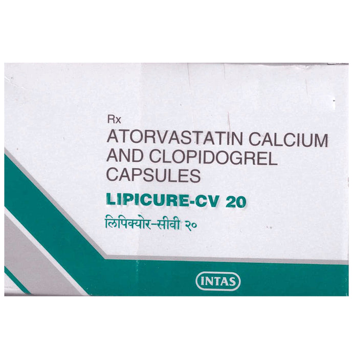 Buy Lipicure CV 20mg/75mg Capsule Online | Classic Derma – Classic ...