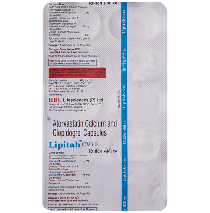 Buy Lipitab CV 10mg/75mg Capsule Online | Classic Derma – Classic Derma-UAE