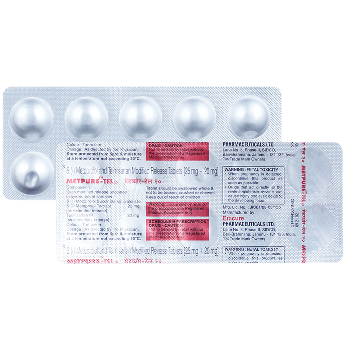 Buy Metpure-Tel 20 Tablet Online | Classic Derma – Classic Derma-UAE