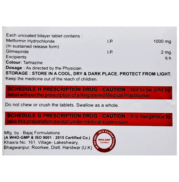Buy Pari Met G2 Forte Tablet SR Online | Classic Derma – Classic Derma-UAE