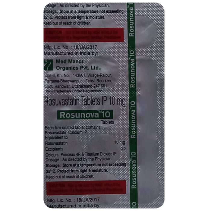 Buy Rosunova 10mg Tablet Online | Classic Derma – Classic Derma-UAE