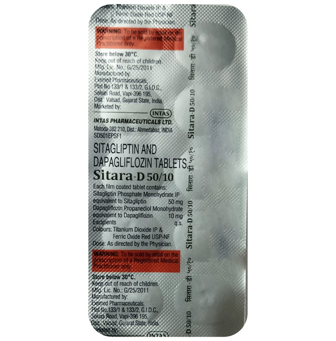 Buy Sitara-D 10mg/50mg Tablet Online | Classic Derma – Classic Derma-UAE