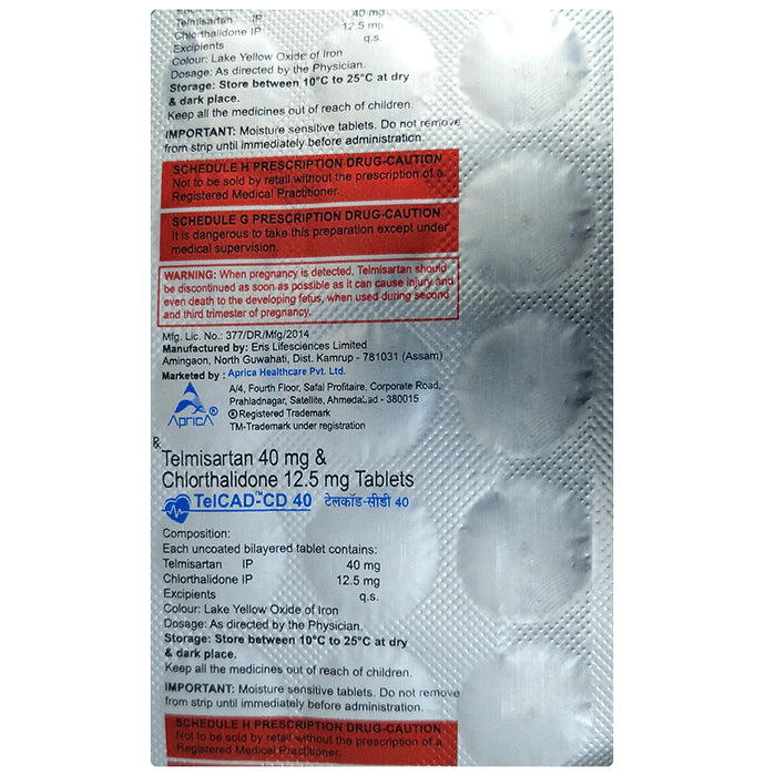 Buy Tel Cad CD 40 Tablet Online | Classic Derma – Classic Derma-UAE