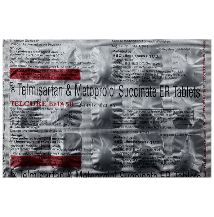 Buy Telcure Beta 50 Tablet ER Online | Classic Derma – Classic Derma-UAE