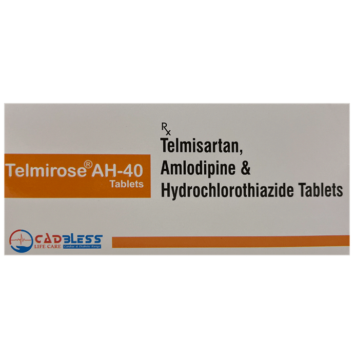 Buy Telmirose AH 40mg/5mg/12.5mg Tablet Online | Classic Derma ...
