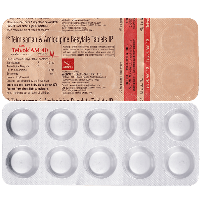 Buy Telvok AM 40mg/5mg Tablet Online | Classic Derma – Classic Derma-UAE