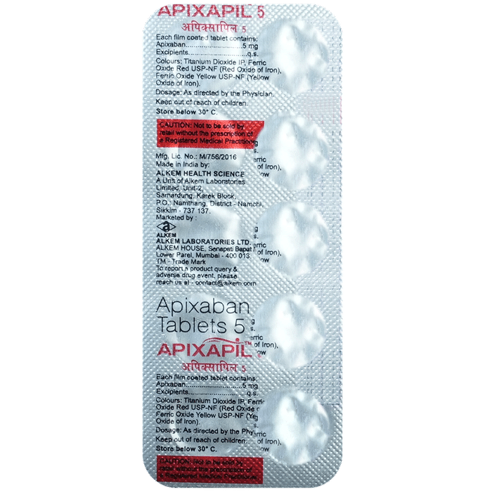 Buy Apixapil 5mg Tablet Online | Classic Derma – Classic Derma-UAE