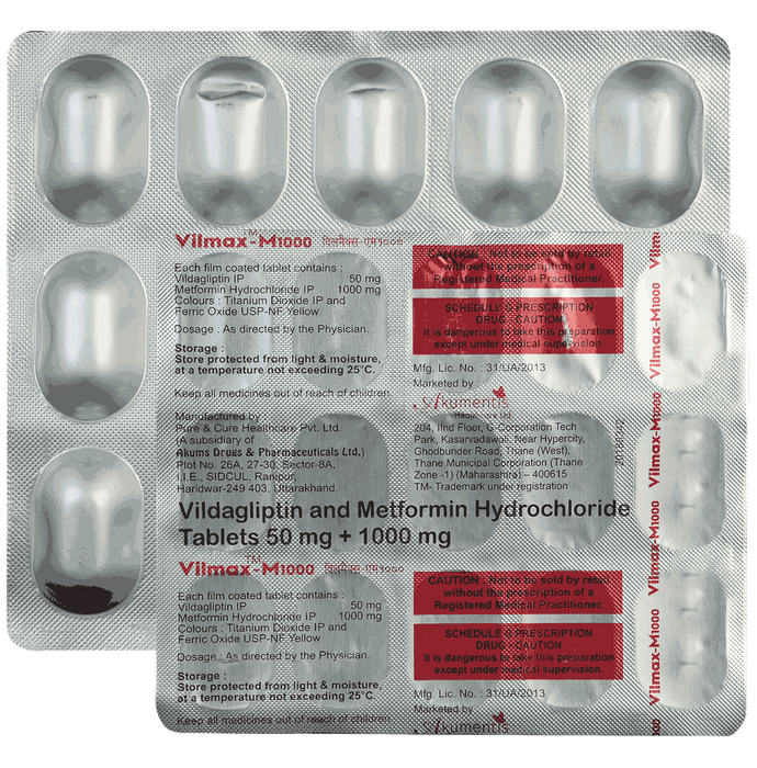 Buy Vilmax-M 500 Tablet Online | Classic Derma – Classic Derma-UAE