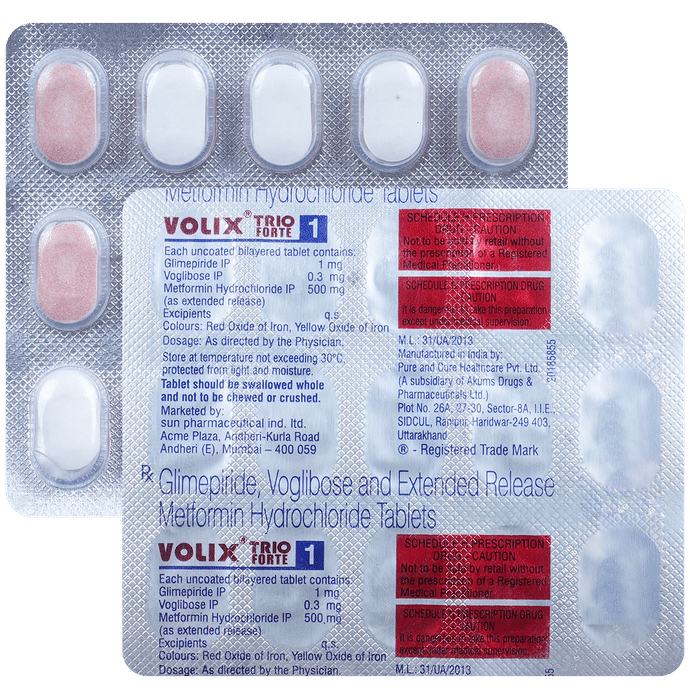 Buy Volix Trio Forte 1 Tablet ER Online | Classic Derma – Classic Derma-UAE