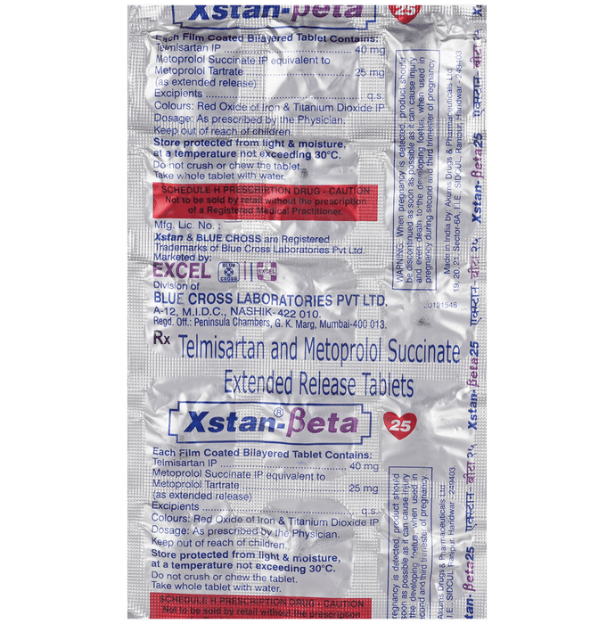 Buy Xstan Beta 40mg/25mg Tablet ER Online | Classic Derma – Classic ...